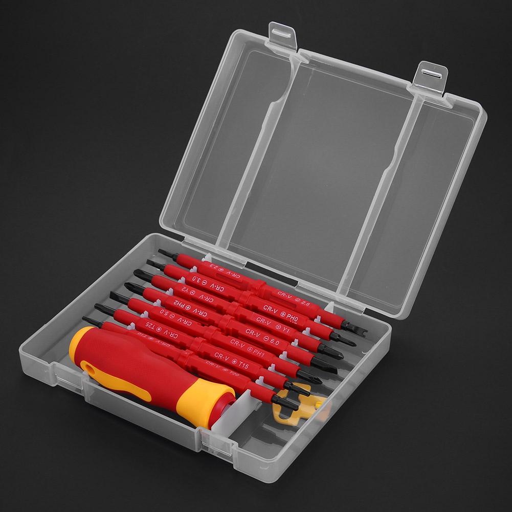 Buy 8pcs/set CR-V Insulated Multi Screw Head Type Electricians ...