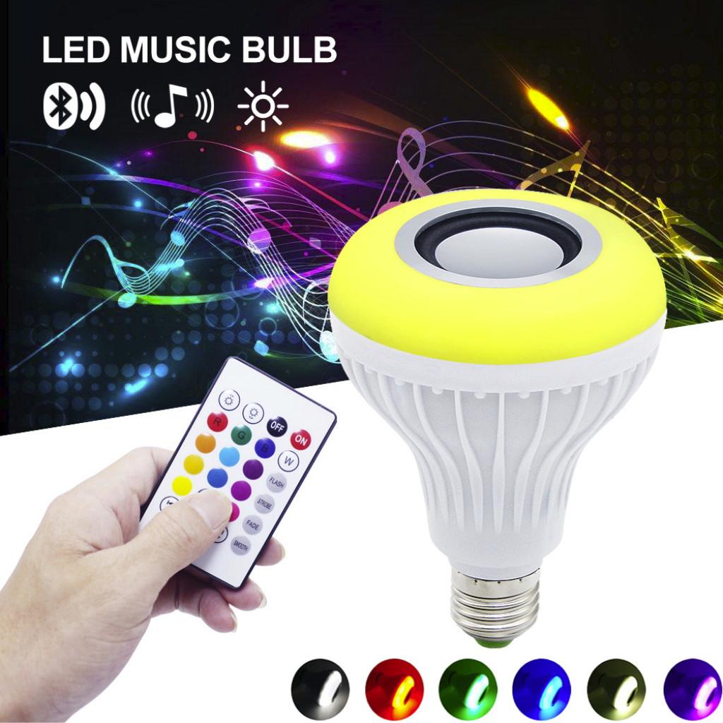 Buy 12W LED Wireless Bluetooth Music Light Bulb RGB E27 Lamp Bulit-in ...