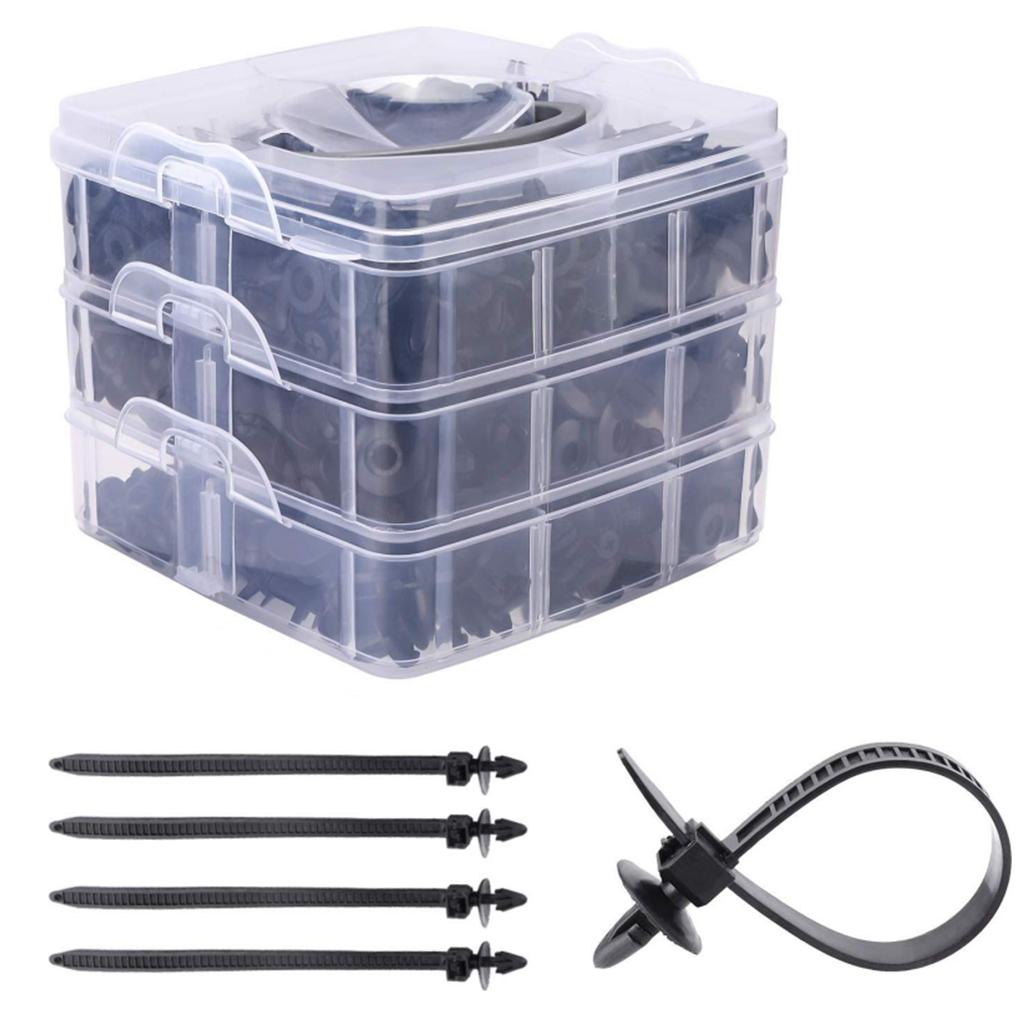 635pcs Plastic Car Clips Rivets Fastener Fenders Multi Function Push ...