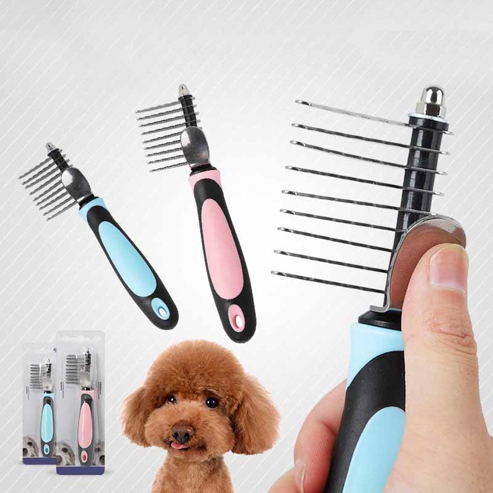 Buy Dog Pet Comb Dematting Rake Tool Shedding Remove Puppy Cat Hair ...