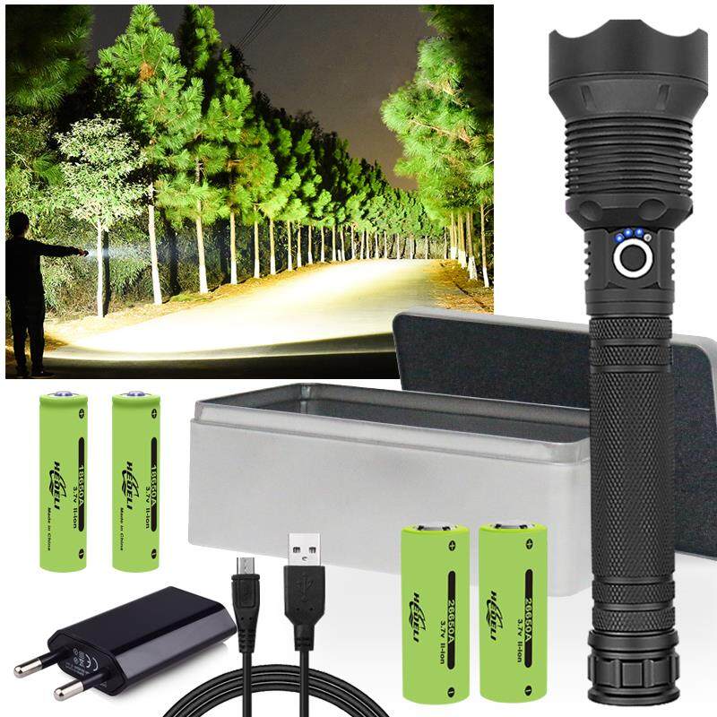 180000 Glare .2 Most Powerful Led Flashlight Usb Torch 26650 Or 18650 ...