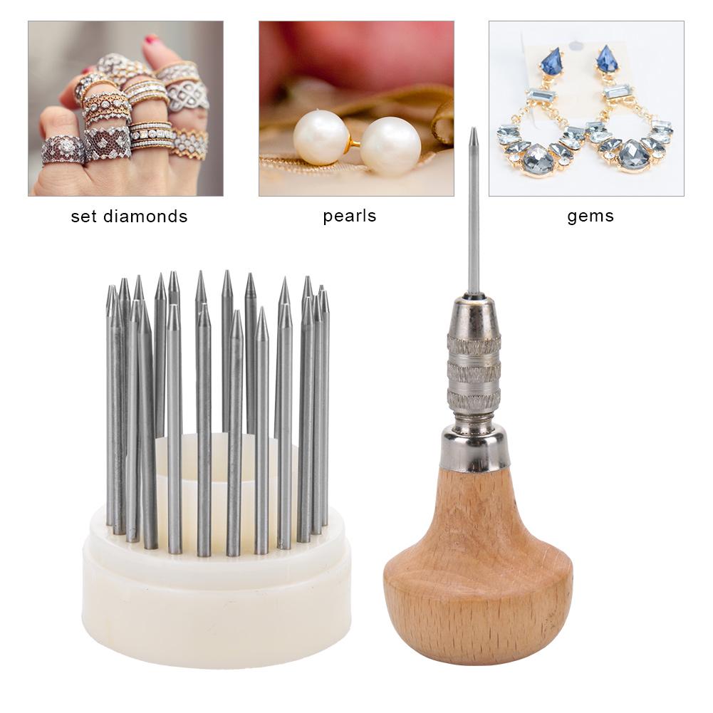 23Pcs Beading Tools Set Graver Beader For Stone Setting Graver Jewelry ...