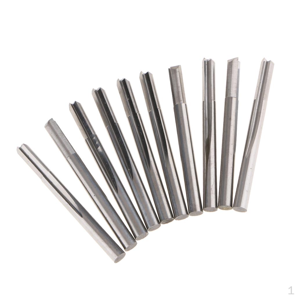 Cheap 10 Pieces Straight Shank Dual Flute Router Bits CNC Engraving ...