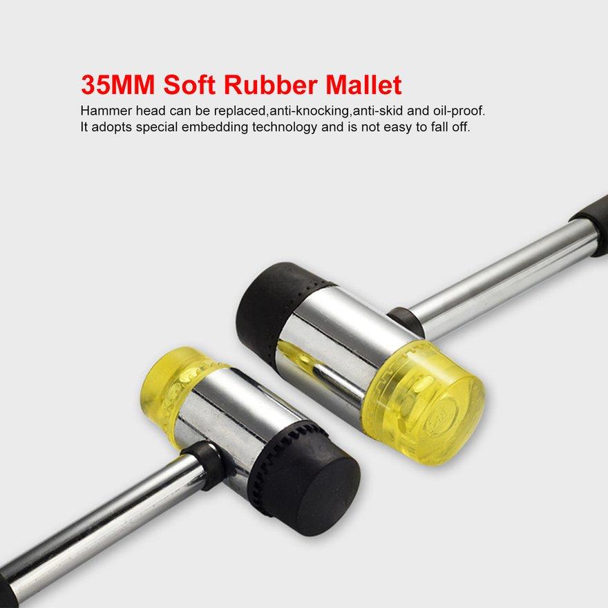 HEI 35MM Soft Mallet Double Face Soft Rubber Mallet Hammer with Non ...