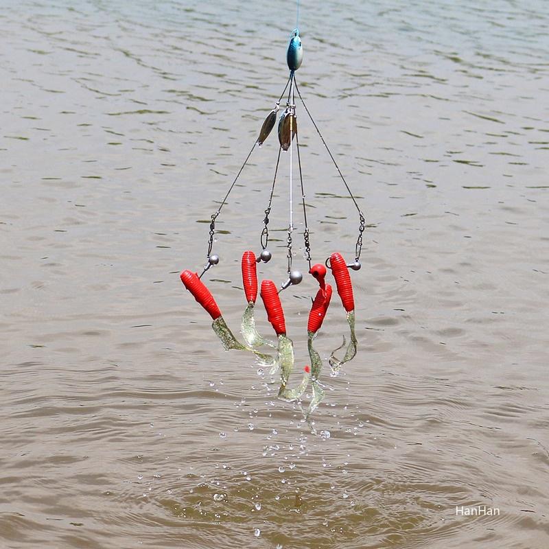 Buy Fishing Tackle Accessories 5 Arms Alabama Umbrella Rig with Multi ...