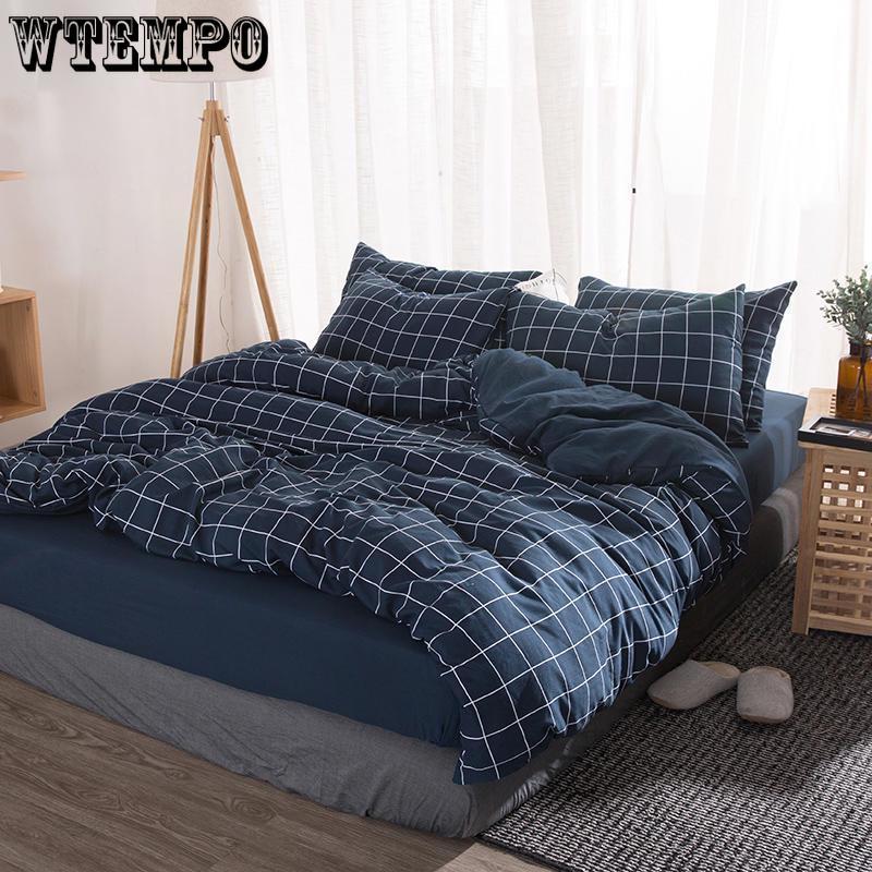 Buy Pure Cotton Stripe Bedding Sets King Queen,Duvet Cover Set Bed Set ...