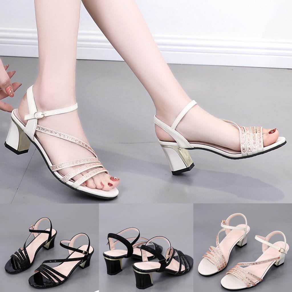 Buy Fashion Women Summer Pumps High Heel Casual Bucket Peep Toe Sandals ...