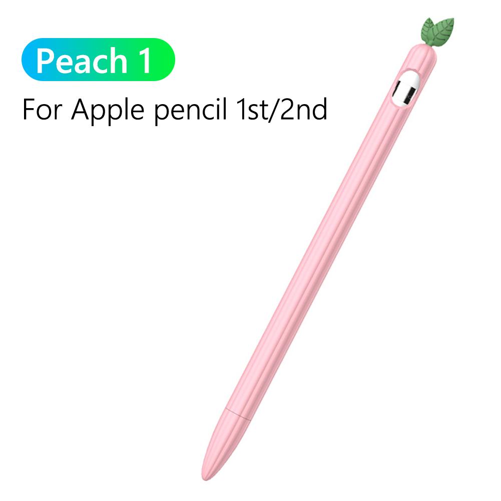 Cute Fruit Silicone Protective Case Stylus (Peach for Apple Pencil 1 ...