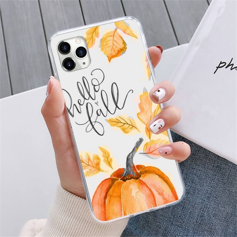 Cheap Pumpkin happy autumn fall Phone Case For iphone 13 12 5 5s 5c se 6 6s 7 8 plus x xs xr 11 ...