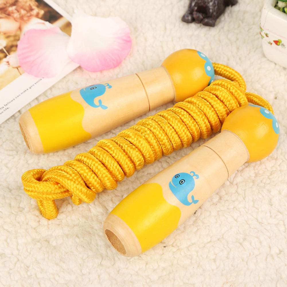 Buy Wooden Cartoon Animal Jumping Rope Children's Fitness Toys Flower ...