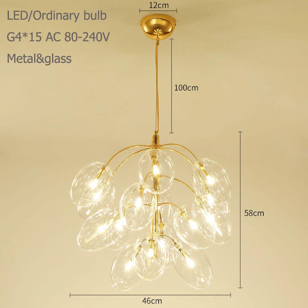 Buy Europe Simple Grape Pendant Light LED G4 Modern Loft Hanging Lamp ...