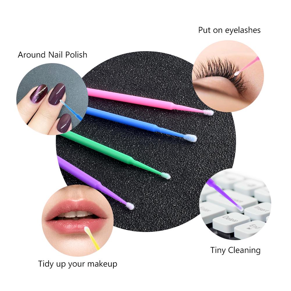 Buy 100Pcs Multipurpose Micro Brush Cosmetic Lip Eyelash Eye Makeup ...