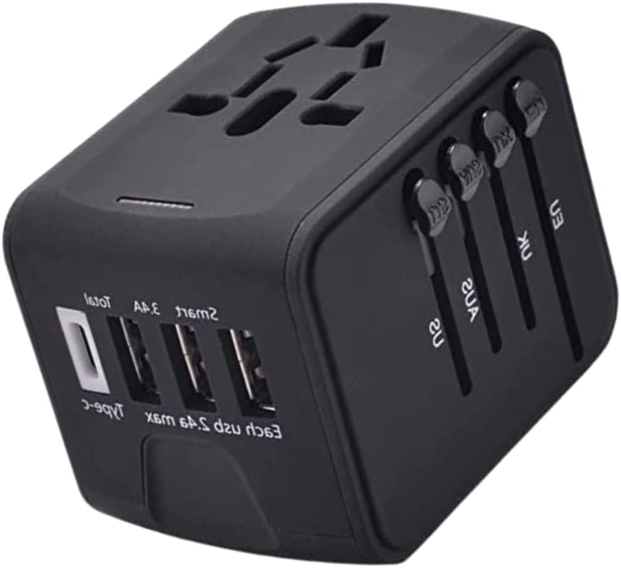 Buy Universal Travel Adapter with 3 USB 1 Type C Charging Ports at ...