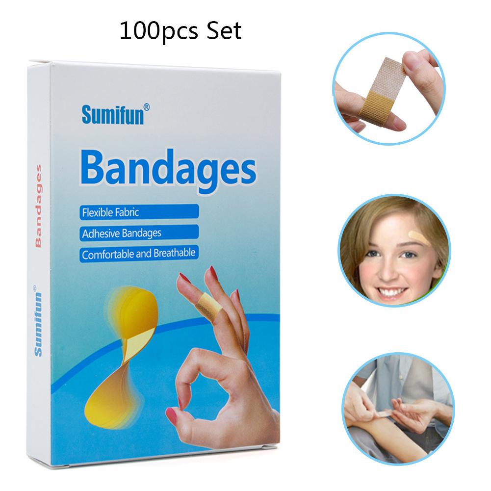 Buy 100PCS/Box Waterproof Breathable Bandage Adhesive Wound First Aid ...