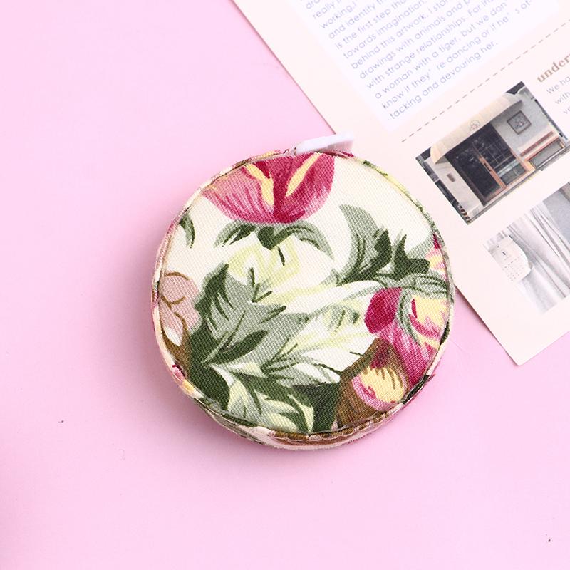 1.5M Mini Retractable Portable Ruler Tape Measure Fabric Covered Tailor ...