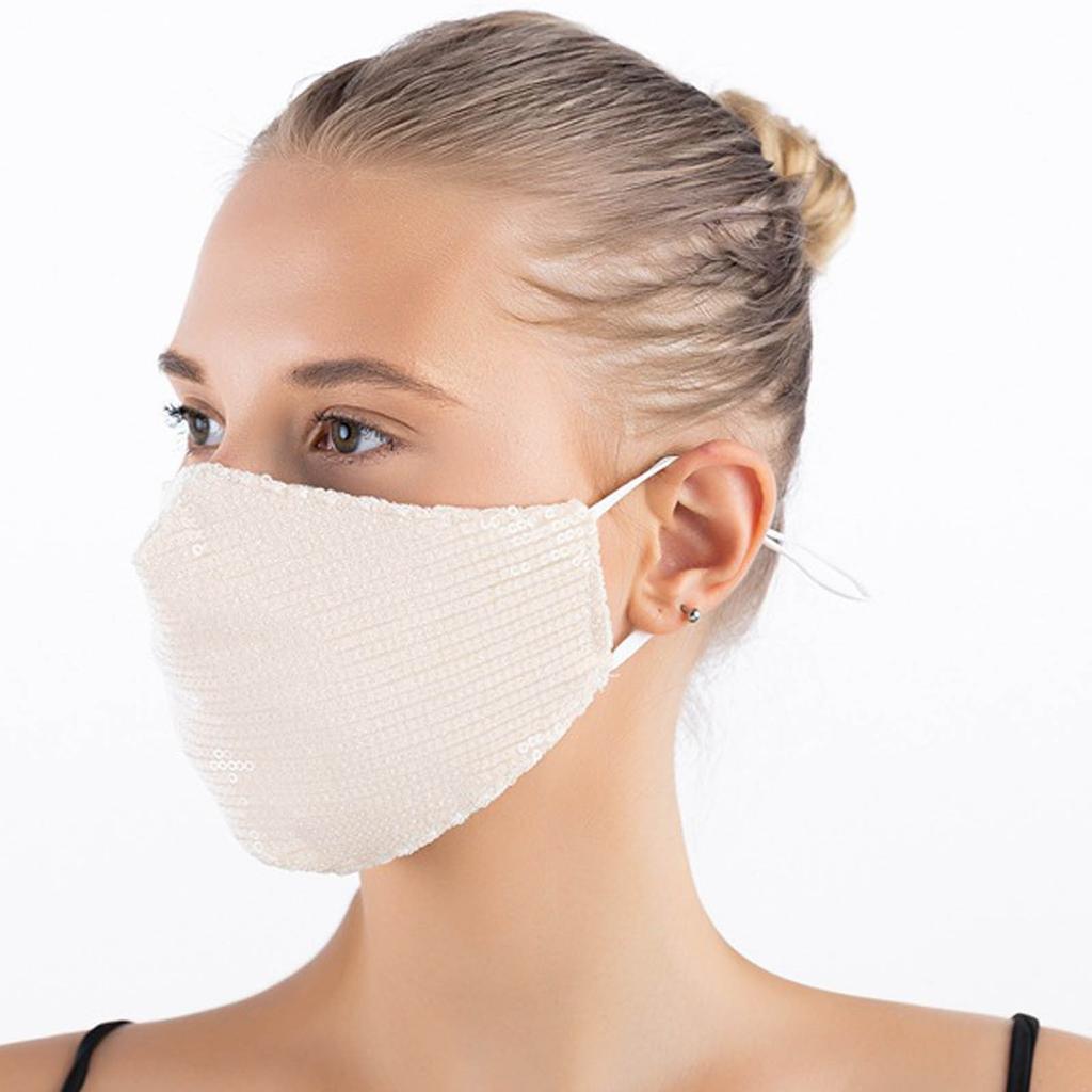 Satın alın AR 1PC Women Sequins Cotton Mask Washable Breathable Mask ...