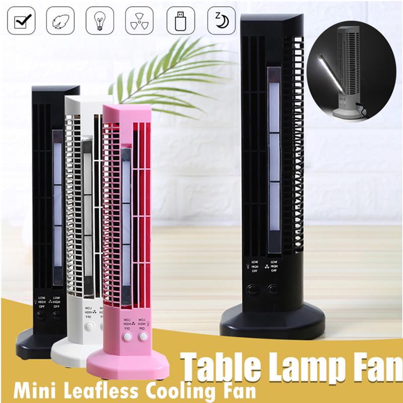 Buy USB Light Mini Leafless Cooling Fan LED Creative Folding Table Lamp ...