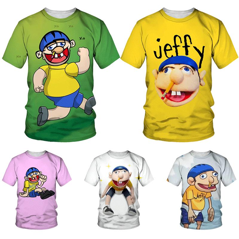 Buy Kids Jeffy The Puppet 3D Print T-shirt Cartoon Short Sleeve Casual ...