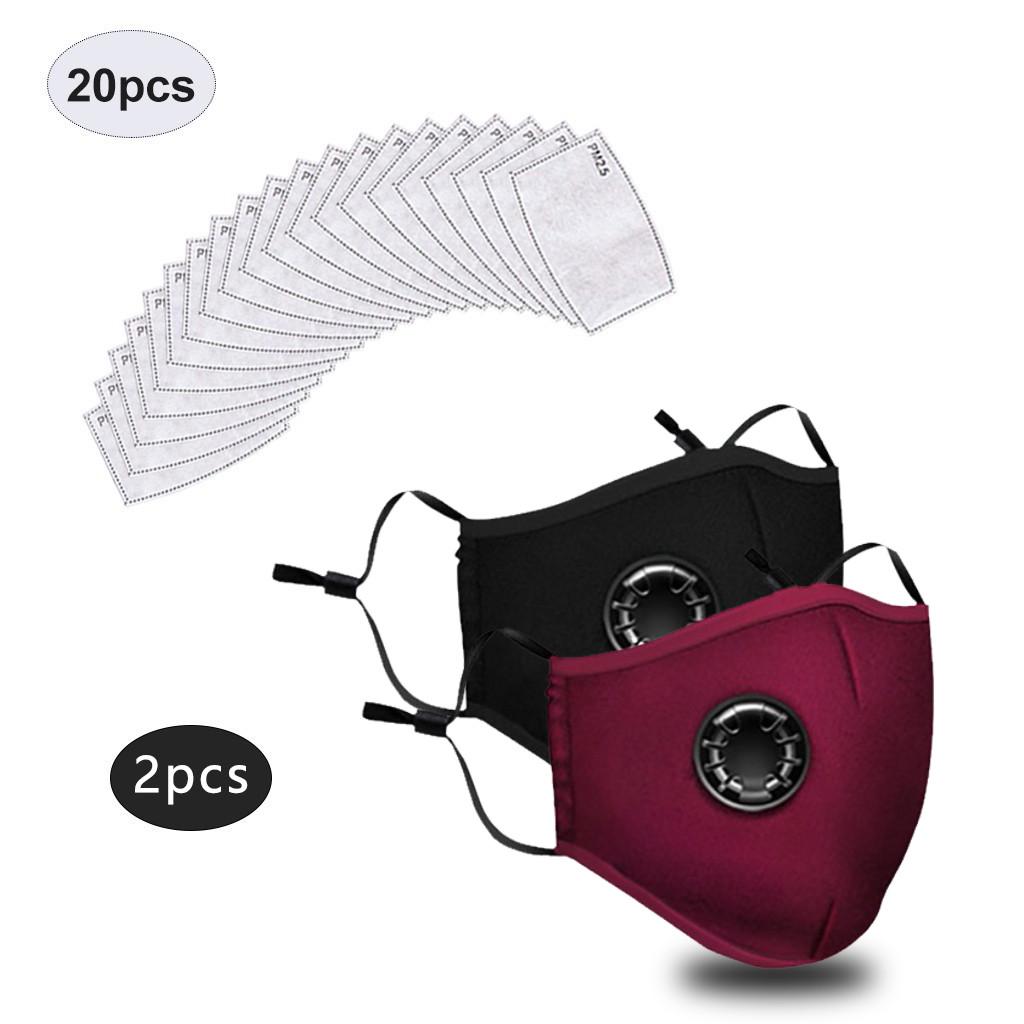 Buy Cotton Face Mask PM2.5 Activated Carbon Masks Washable and Reusable ...