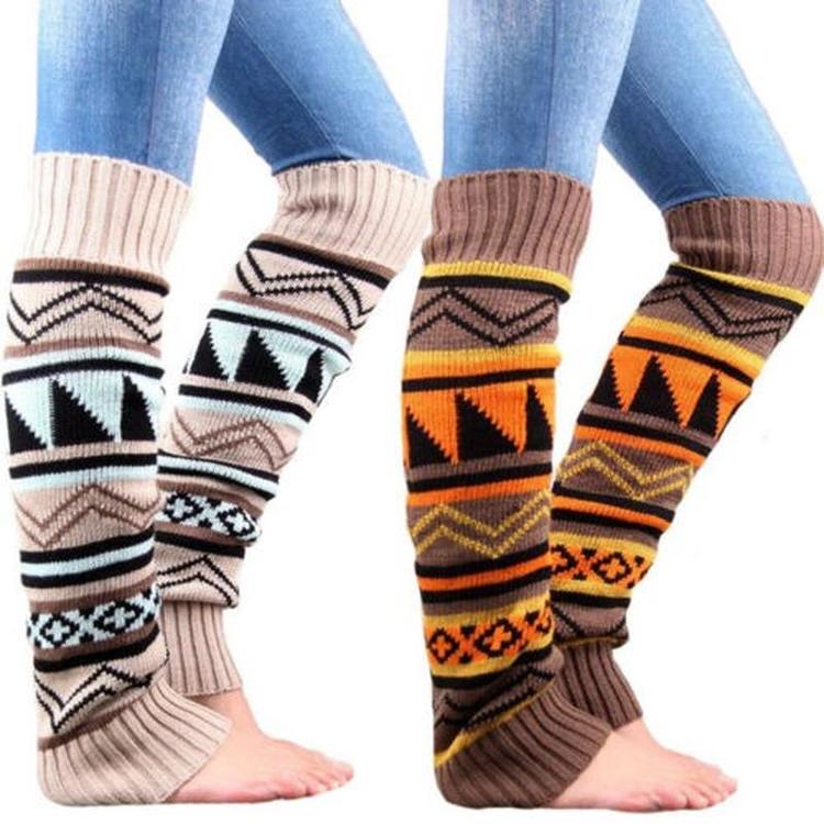 Buy Women Tight Long Socks Foot Bohemian Leg Sock Ladies Printing ...