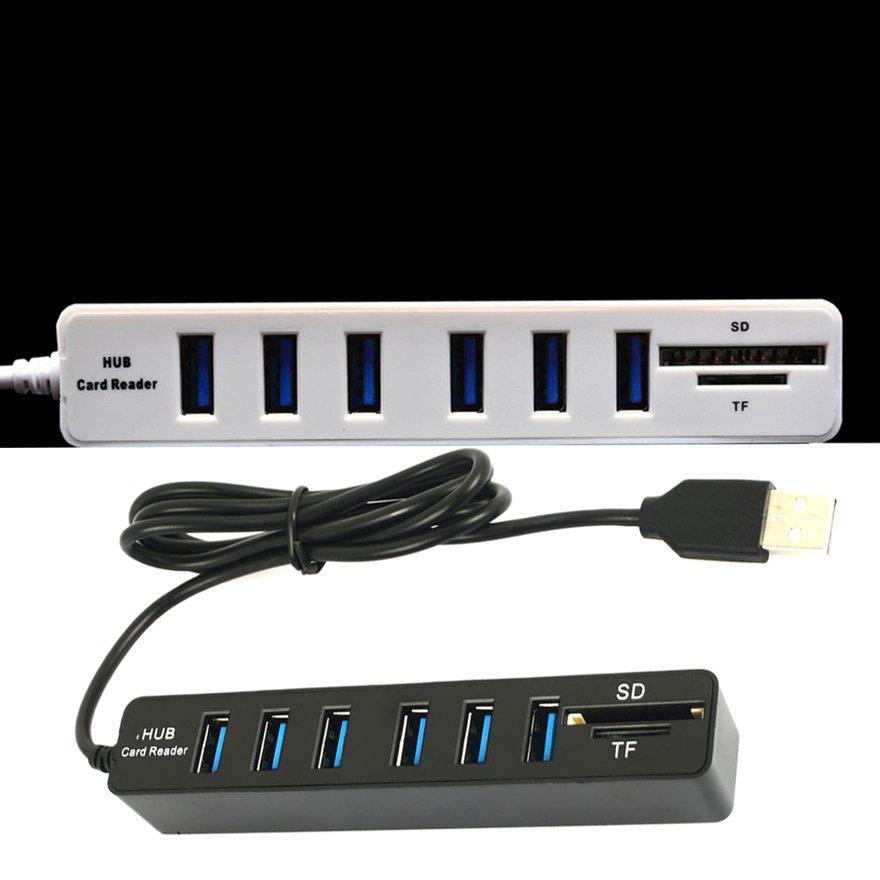 Buy ICOCO Micro USB Hub 2.0 Multi USB Ports Combo SD/TF Card Reader Hub ...