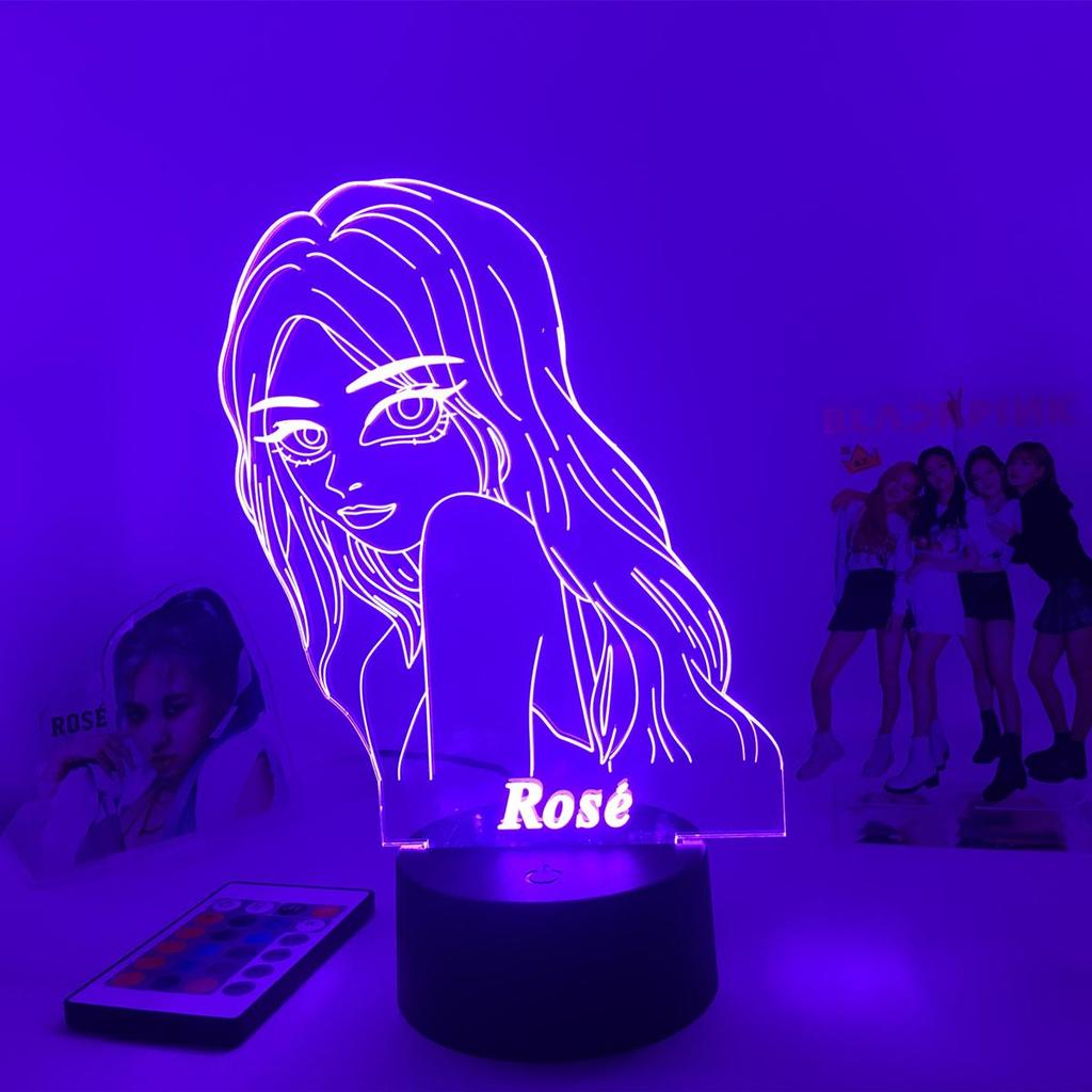 Buy KPOP Blackpink Led Light Lamp Acrylic Figurine Usb Sensor Light for ...