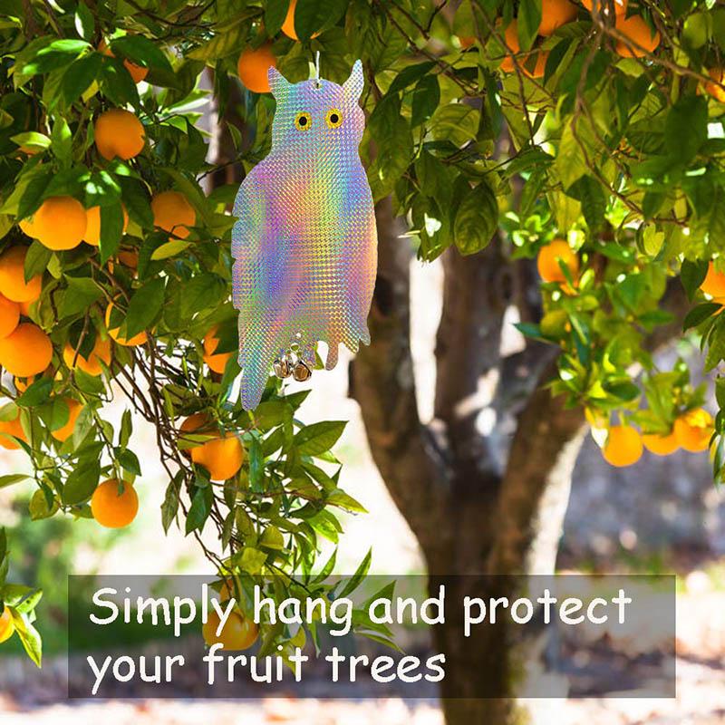 Buy With Bells Bird Device Holographic Owl Reflective Control Scare ...