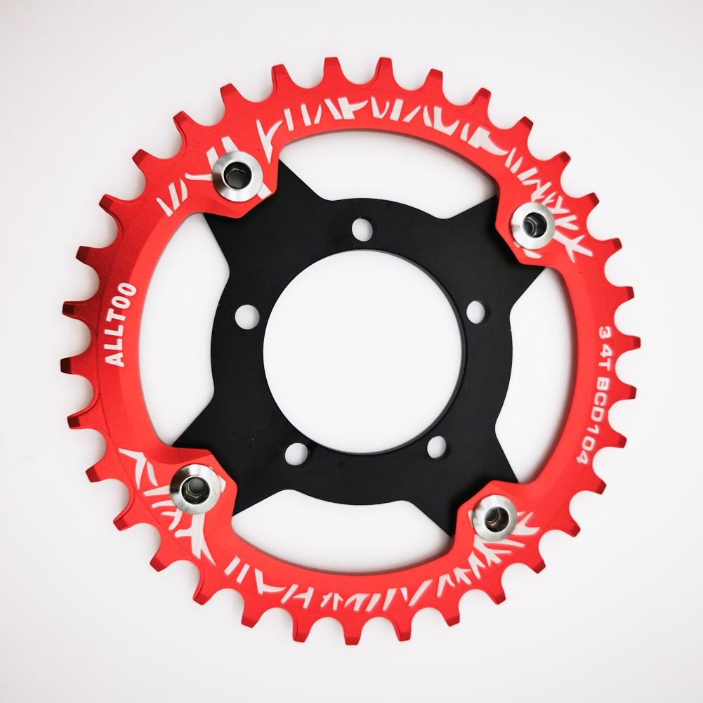 Buy 1 Pcs Chainring 104BCD Spider Adapter& Chainring 32T/34T/36T/38T at ...