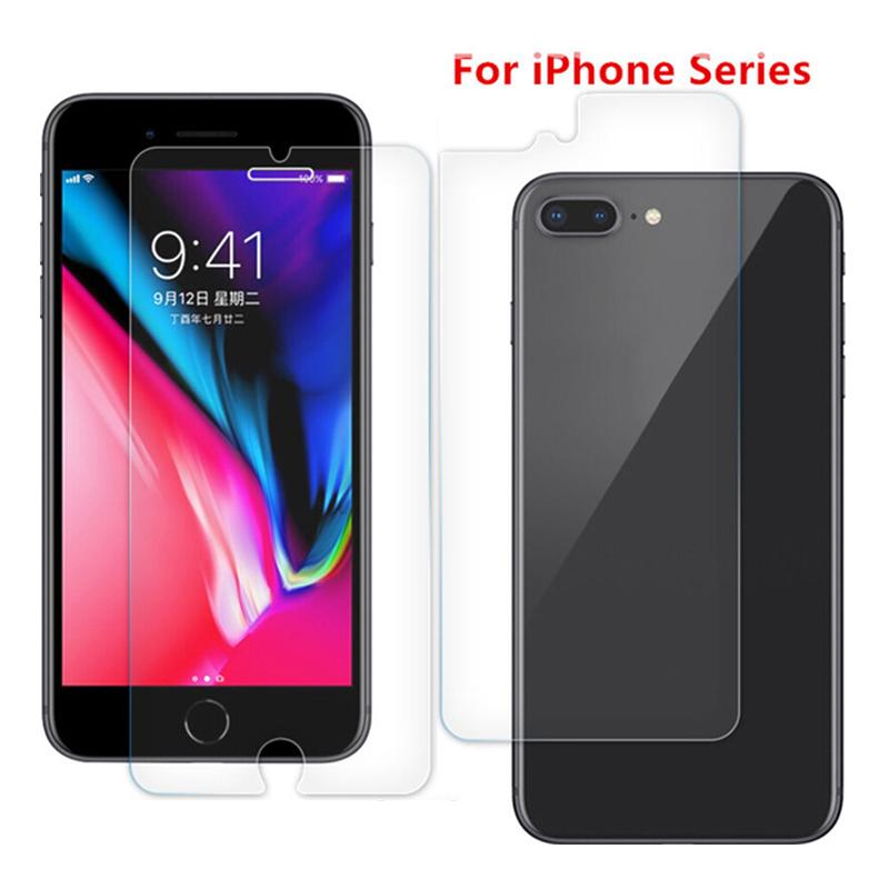 Buy 2Pcs/Lot Front Back Tempered Glass For iPhone 6 6S 8 7 Plus 5 5s X ...