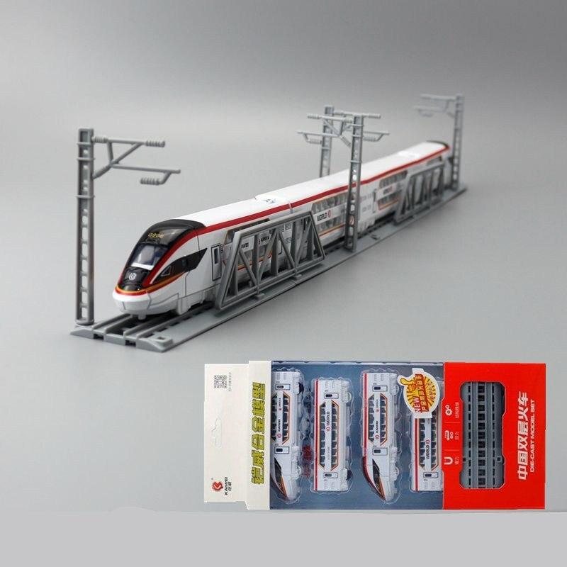 Buy 1:87 alloy double-layer high-speed rail train model,light rail ...