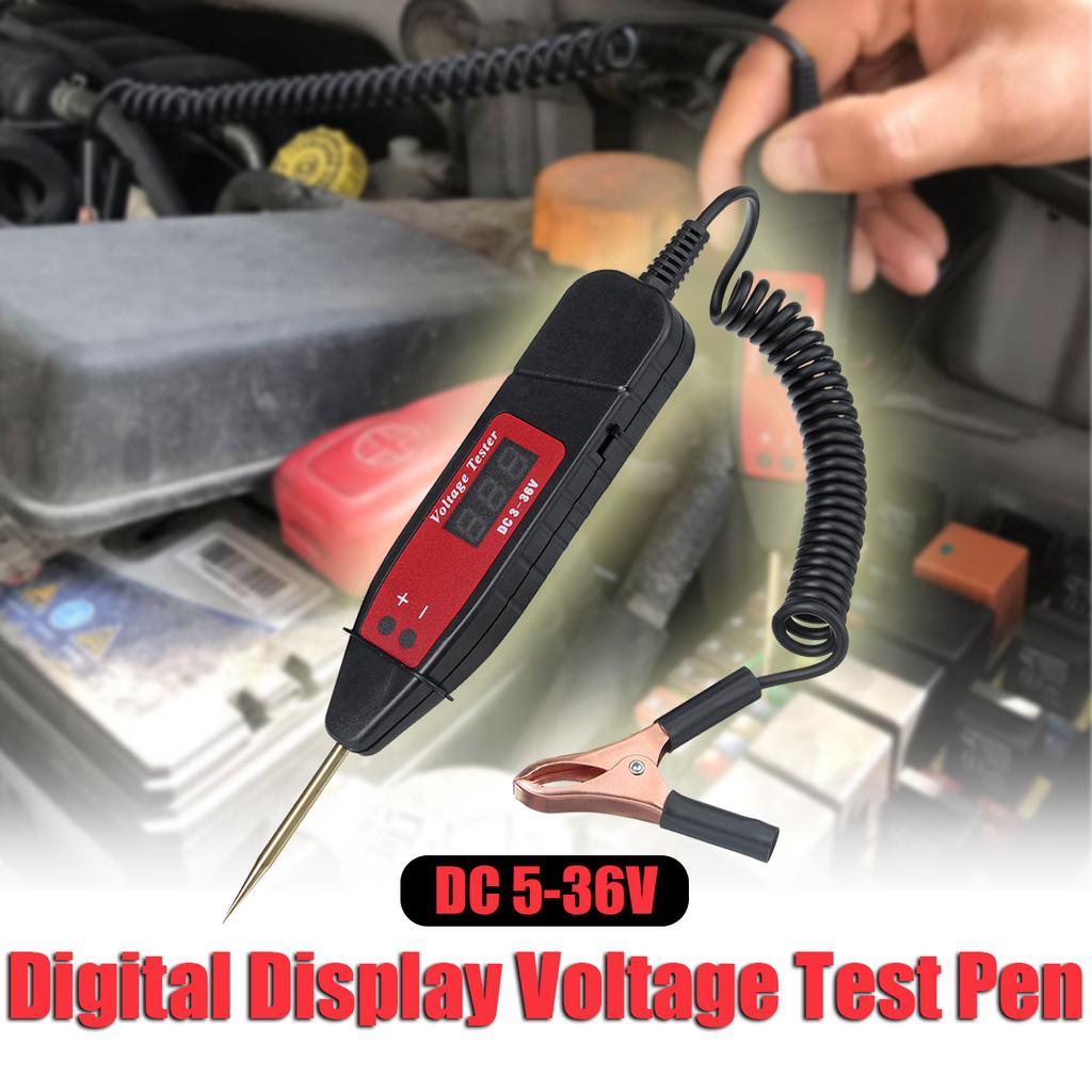Buy Digital Display Automobile Circuit Tester DC 5-36V Voltage Tester ...