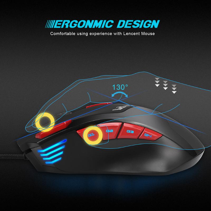 Buy 6000 DPI Mechanical Game Mouse With Cable For Gamer Computer Laptop ...
