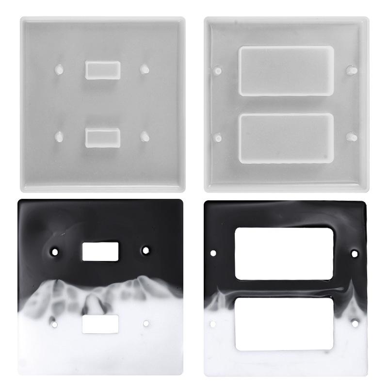 Buy 6 Types Craft DIY Silicone Mold Resin Molds Light Switch Cover Mold ...