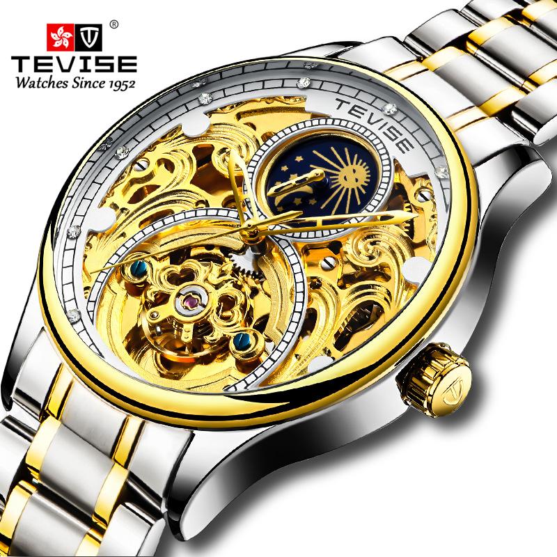Buy Tevise Automatic Watch Men Mechanical Watches Hollow Skeleton Self ...