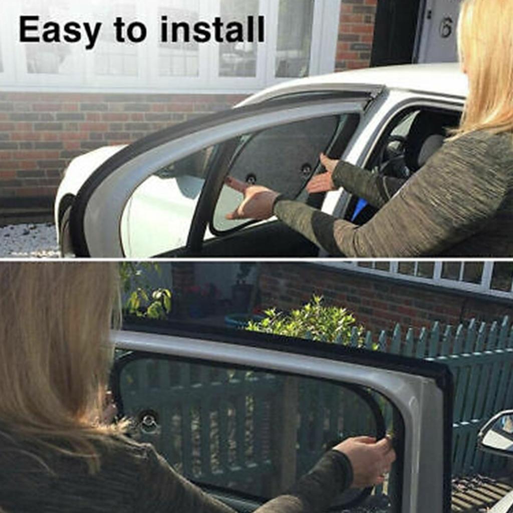 Buy PDTO 5pcs Car Side Rear Window Screen Mesh Sun Shade Cover ...