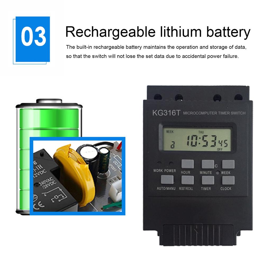 Buy Timer Switch Programmable Digital Time Switch Controller Microcomputer Time Control Switch ...