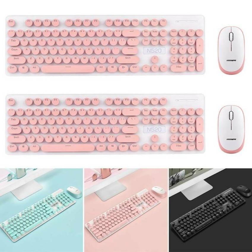 Buy 2.4GHz Silent Wireless Mouse and Keyboard Set N520 Ergonomic for PC ...