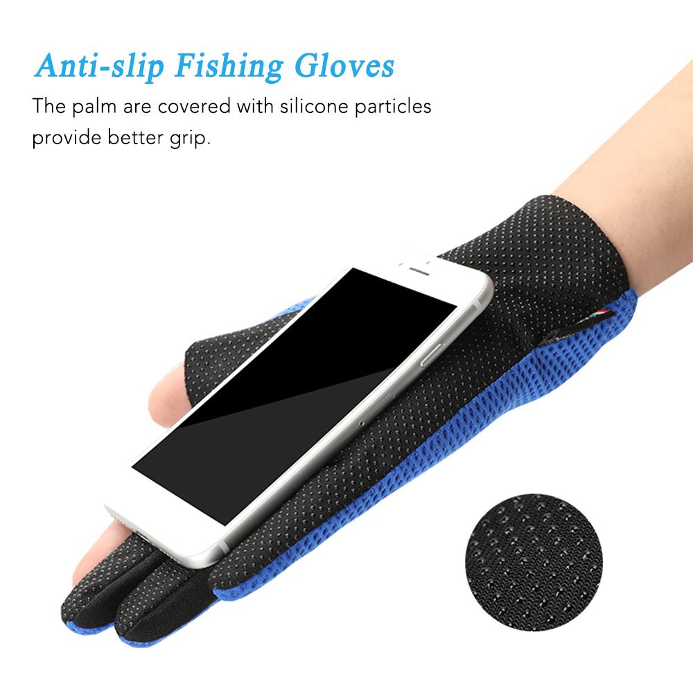 Buy Cooling Fishing Gloves Anti-slip Fishing Gloves with 2 Fingerless ...