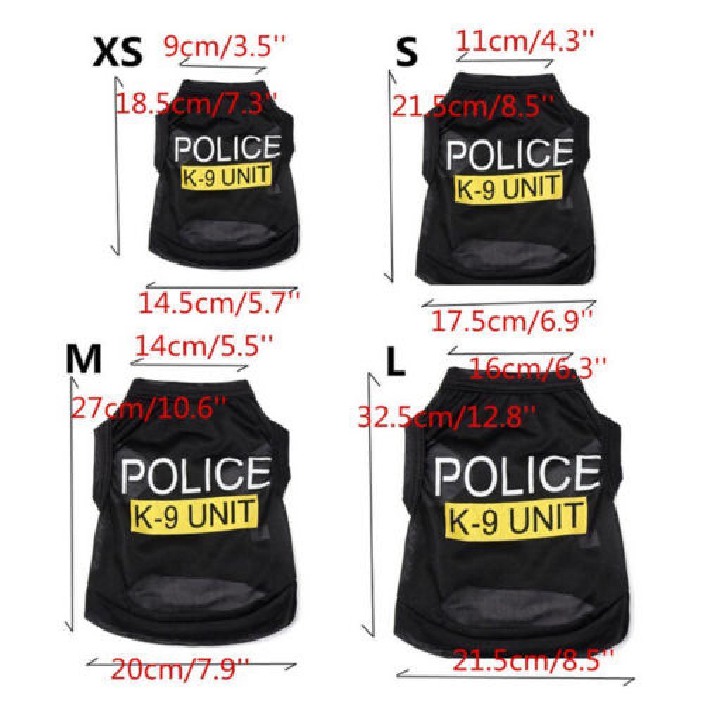 Buy Summer Popular Apparel Costume Cat Puppy Police Vest Shirt Pet ...