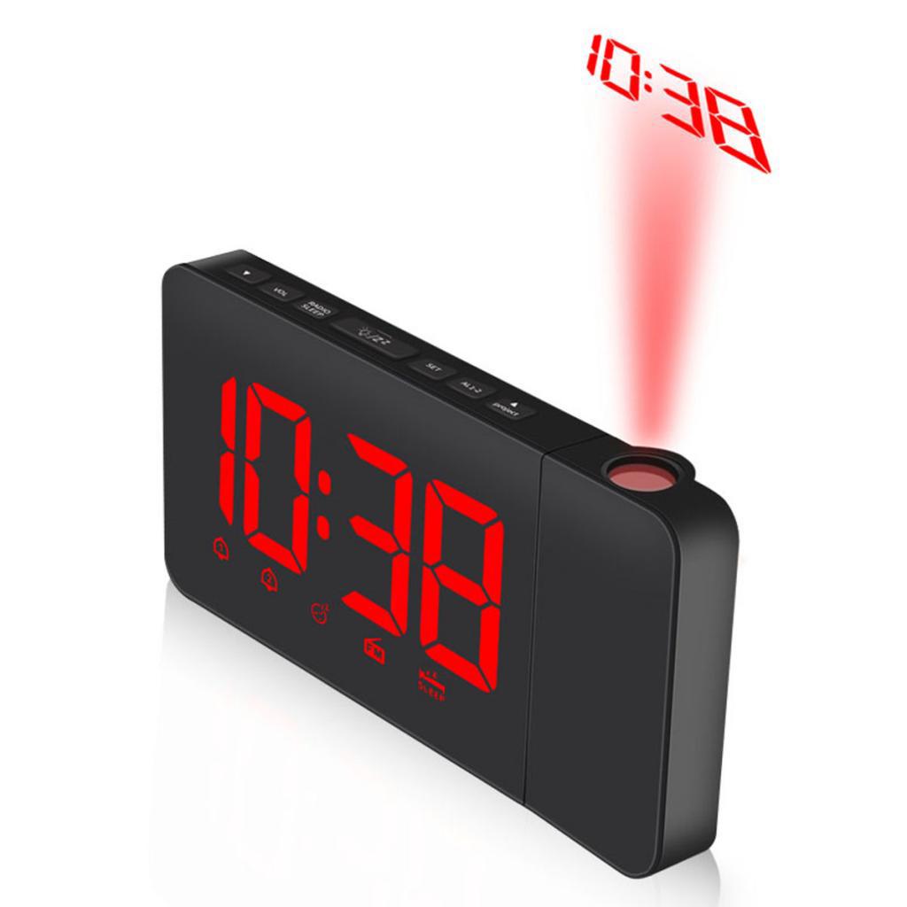 Buy Digital LED Wall Projection Alarm Clock Time Projector FM Radio ...