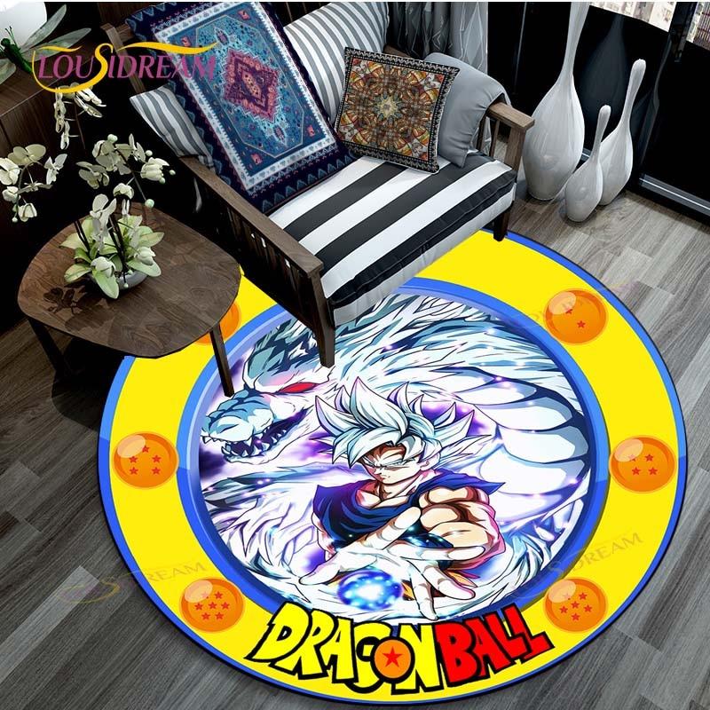 Cheap Anime Dragon Ball Carpets for Living Room Area Rug Goku Round ...