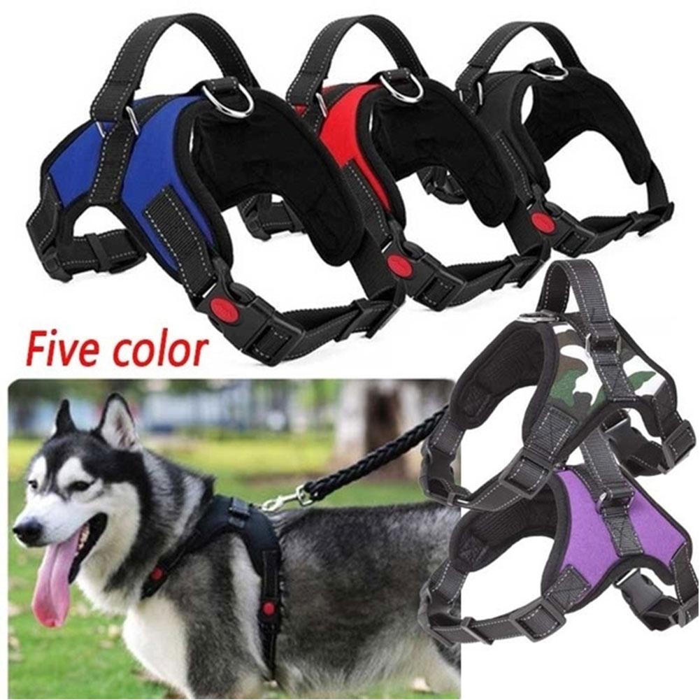 Buy Adjustable Soft Padded No Pull Chest Strap Lead Walking Dog Vest ...