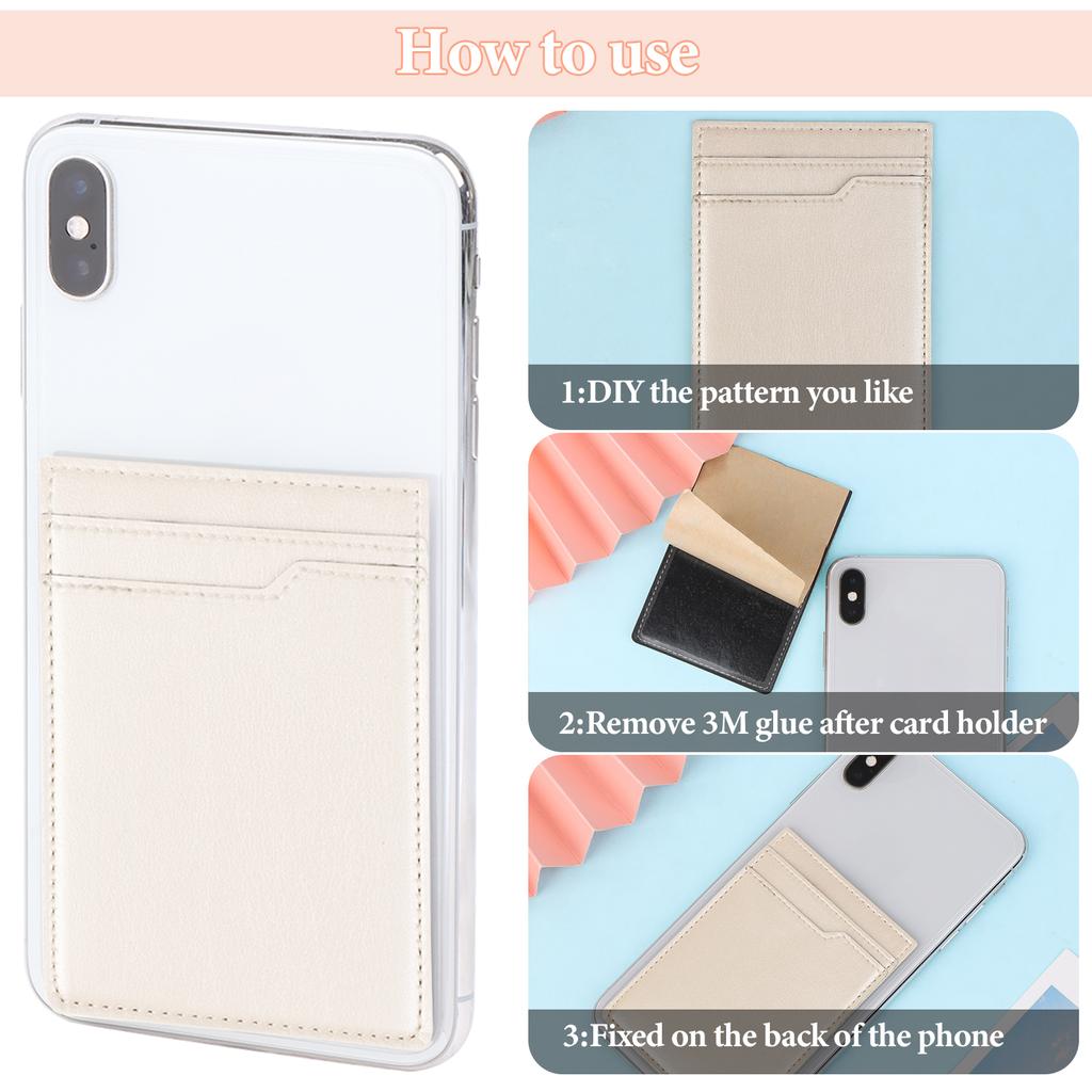 Buy 10 Pcs Sublimation Blanks Phone Wallet Pu-Leather Phone Stick On ...