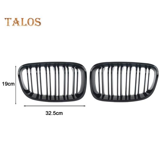 Spader 1Pair coche delantero grillas renales brillante negro ...