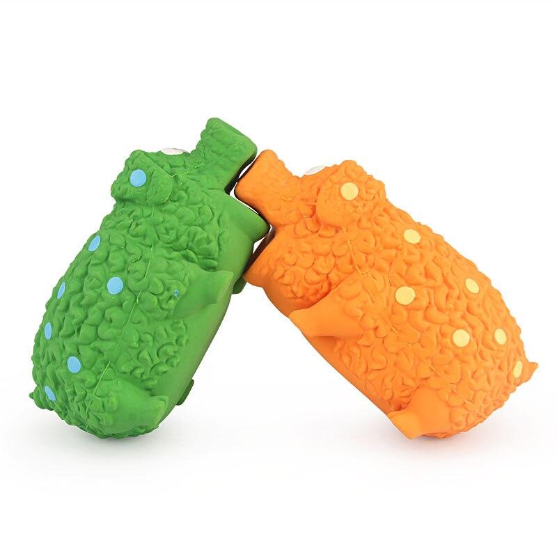 Buy Latex Pig Sound Dog Toy Animal Green Orange Pig Pet Squeak Toy at ...