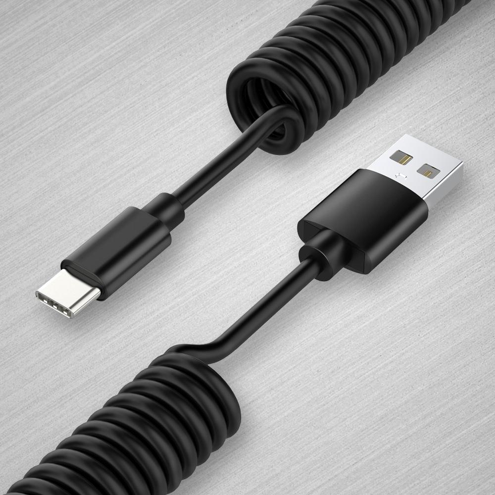 Buy Spring USB Cable 2.4A Fast Micro USB Type C Usb-c Charging Data ...