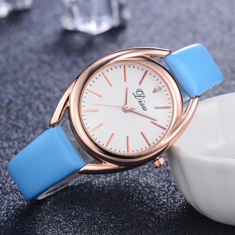 Buy Disu Women Classic Round PU Casual Watch Quartz Analog Bracelet ...
