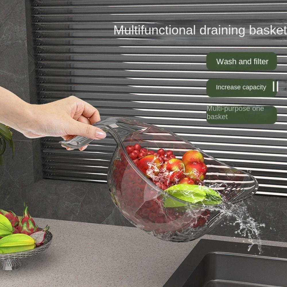 Multi-Functional Draining Bowl Fruit Plate Vegetable Basin New Rice ...