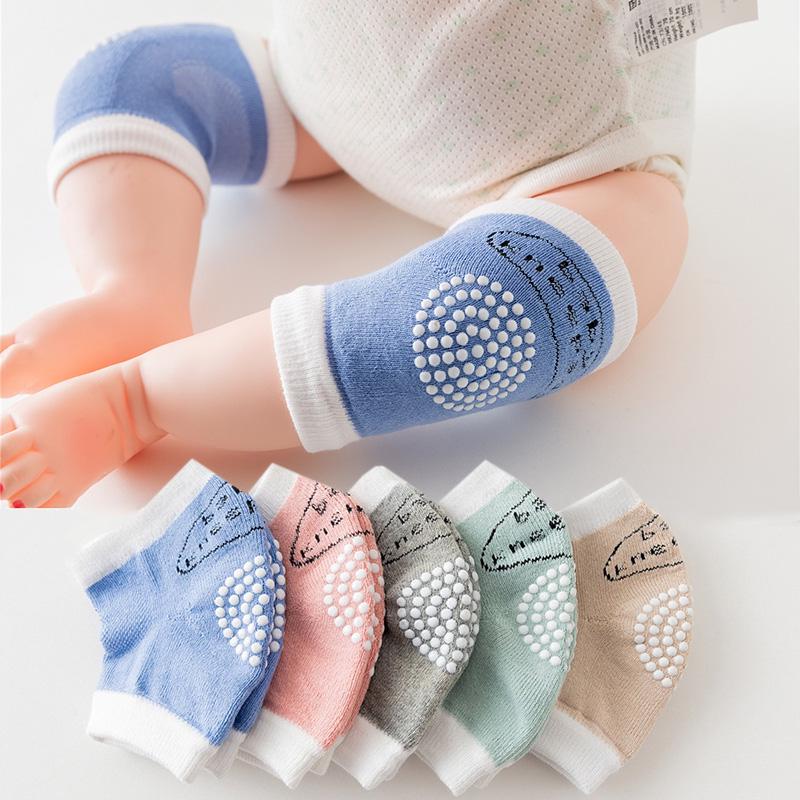 Toddler Kids Knee Pads Protector Soft Thicken Terry Anti-Slip ...