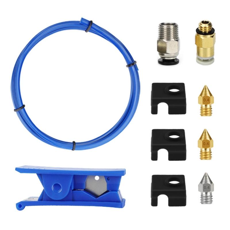 10pcs 3D Printer Kit PTFE Tube OD4mm Cutter Pneumatic Connectors ...